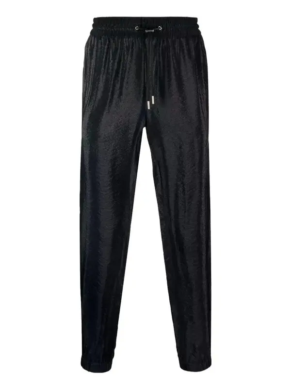 Saint Laurent Side-stripe Tapered Trousers - Black