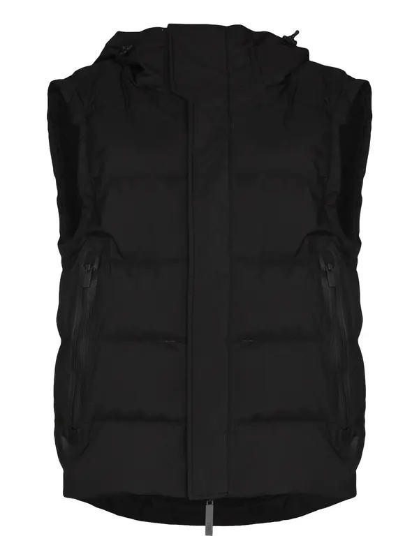 Templa Lang Hooded Puffer Gilet - Black