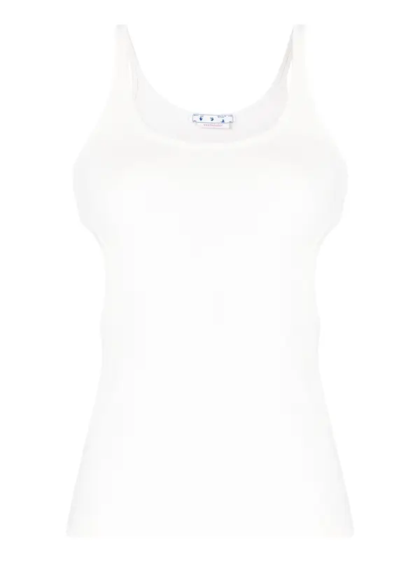 Off-White Cut-out Detail Vest Top - White