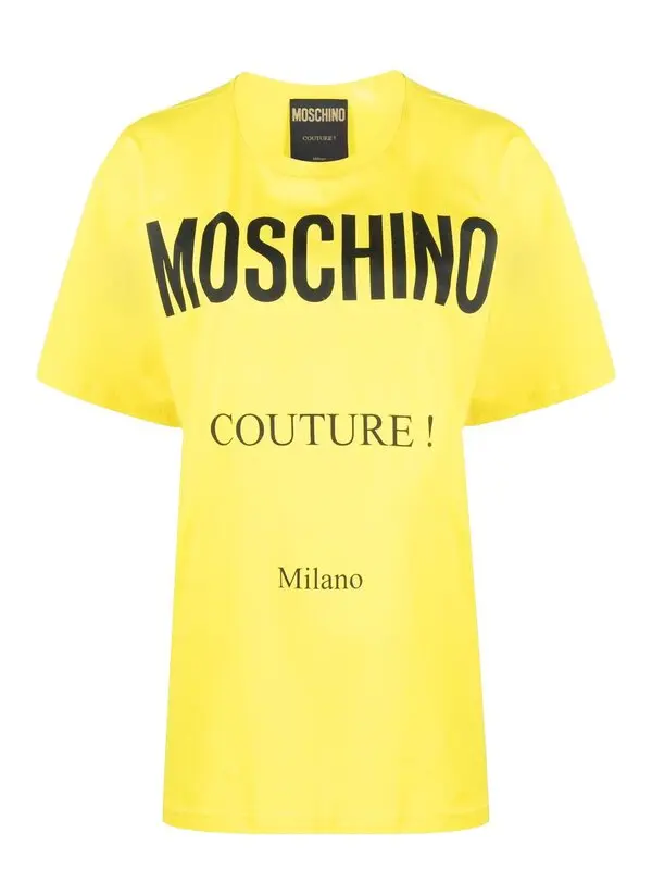 Moschino Couture Organic Cotton T-shirt - Yellow