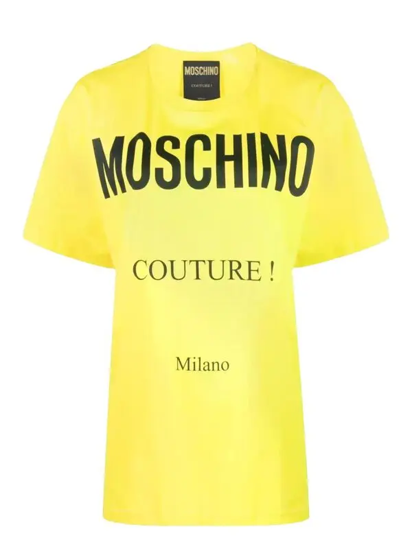Moschino Couture Organic Cotton T-shirt - Yellow