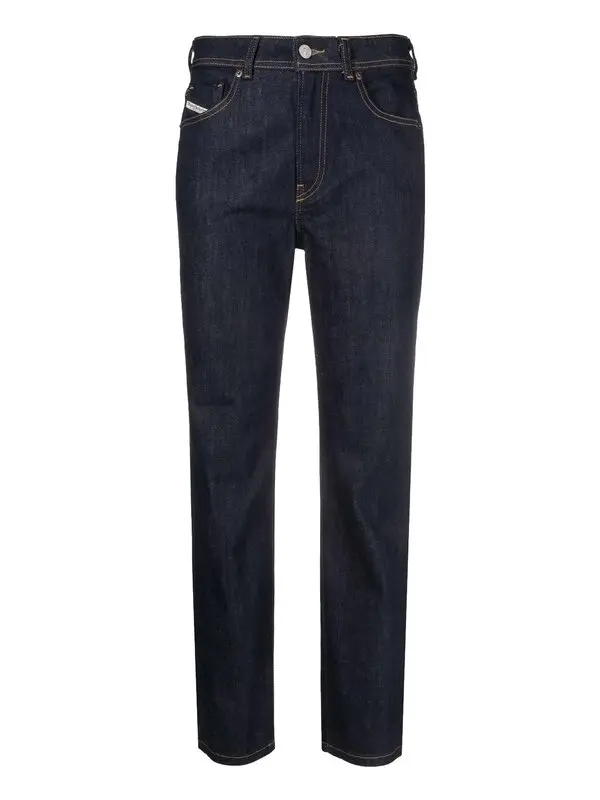 DIESEL® Cropped Straight-leg Jeans - Blue