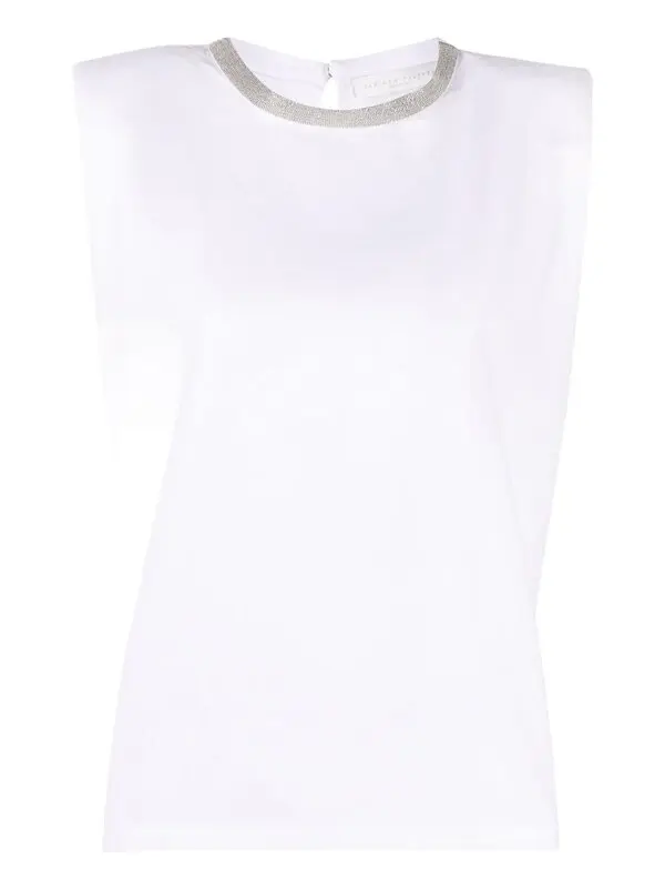 Fabiana Filippi Chain-detail Cotton Top - White