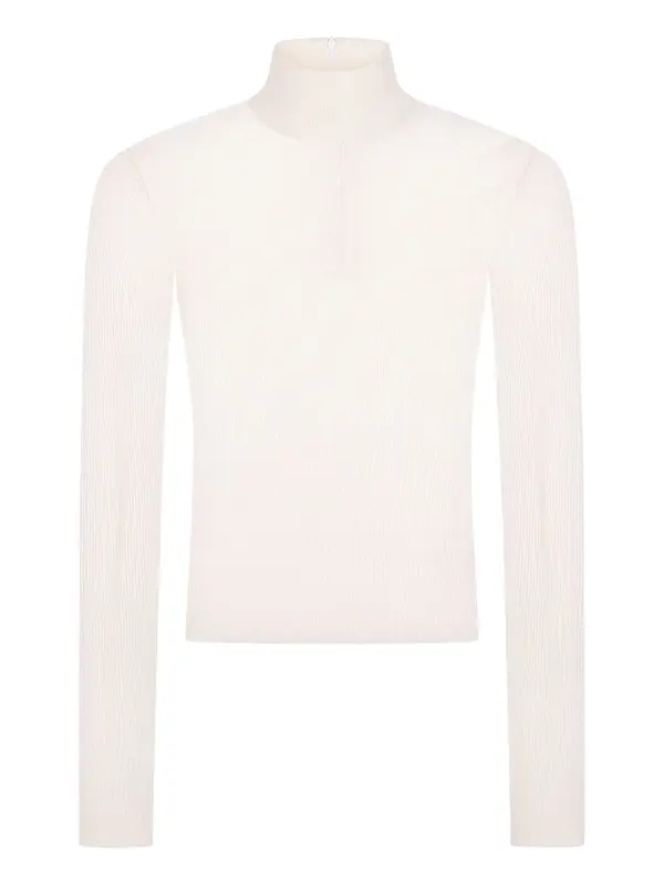 Dolce & Gabbana Ribbed Knit Top - White