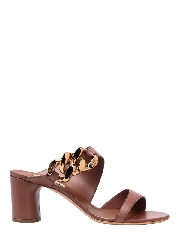 Casadei Chain-trimmed Sandals - Brown
