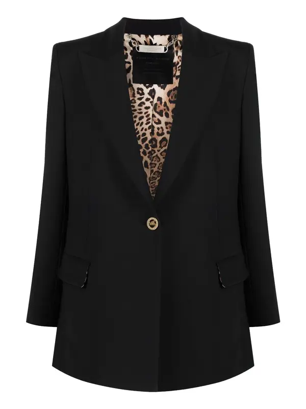 Philipp Plein Peaked Lapel Blazer - Black