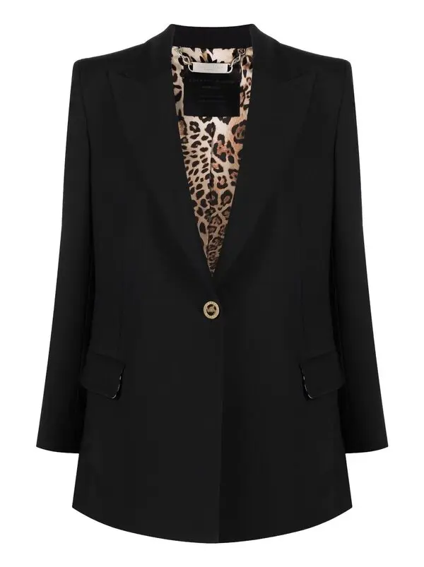 Philipp Plein Peaked Lapel Blazer - Black