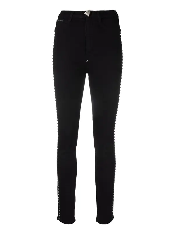 Philipp Plein Crystal-embellished Skinny Jeans - Black