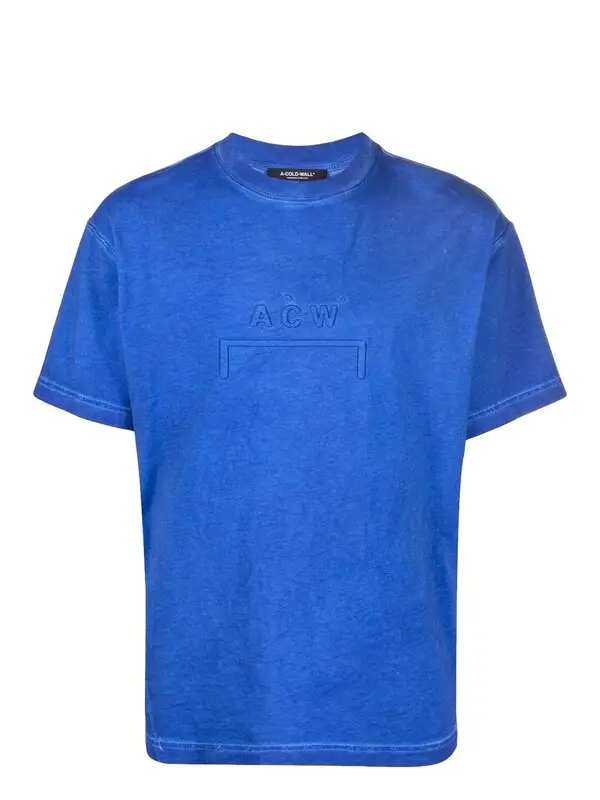 A-COLD-WALL* Logo-embroidered Organic Cotton T-shirt - Blue