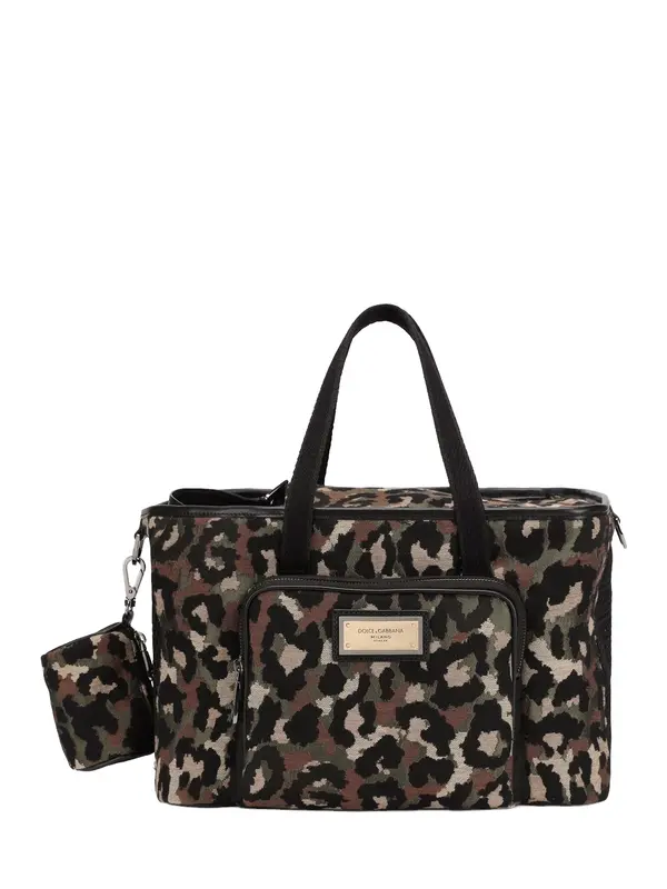 Dolce & Gabbana Leopard-print Pet Carry Bag - Black