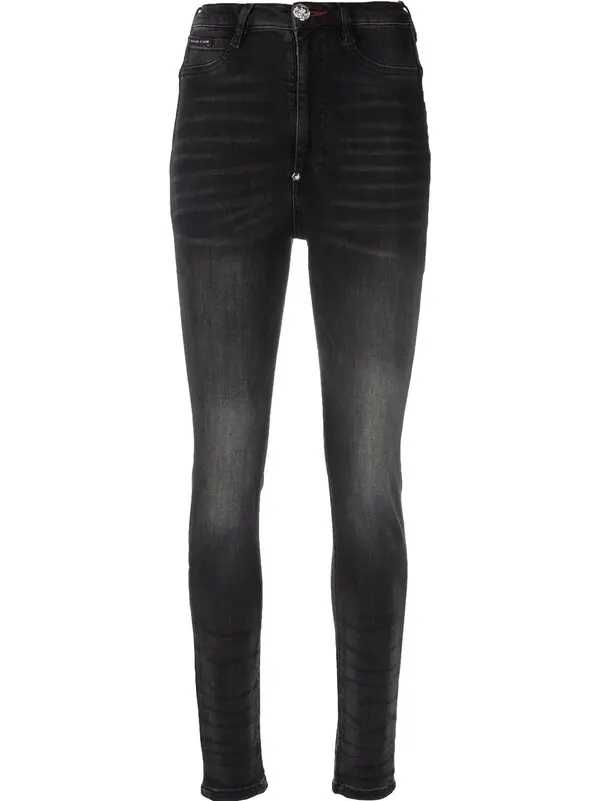 Philipp Plein High-waist Jeggings - Grey