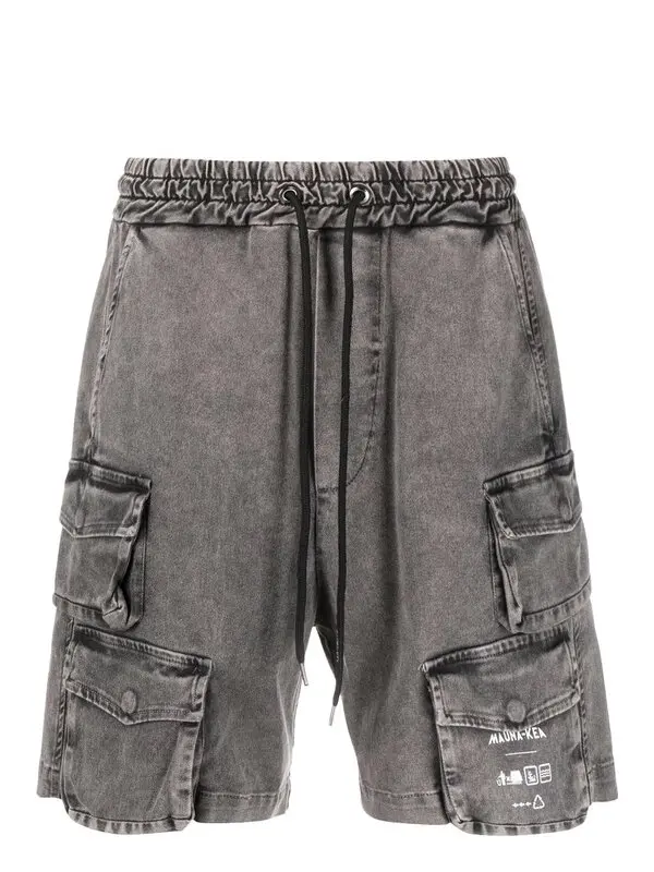 MAUNA KEA Denim Cargo Shorts - Grey
