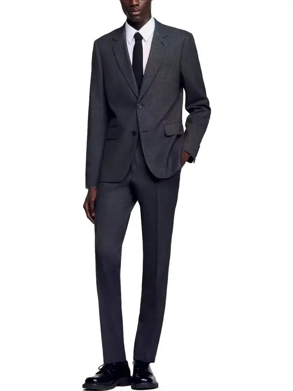 Sandro Wool Suit Jacket - Grey
