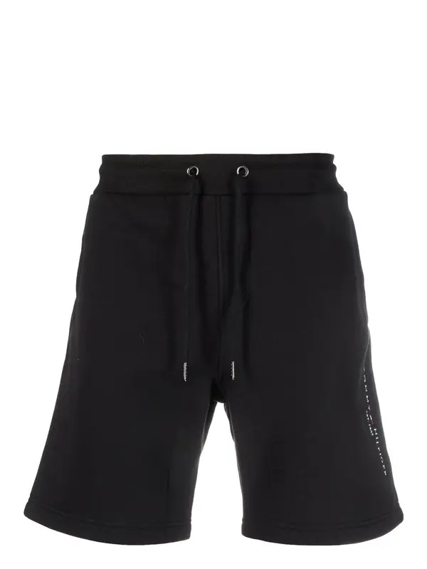 Tommy Hilfiger Drawstring Waist Track Shorts - Black
