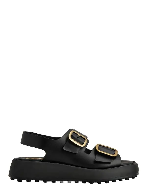 TOD'S Leather Sandals - Black