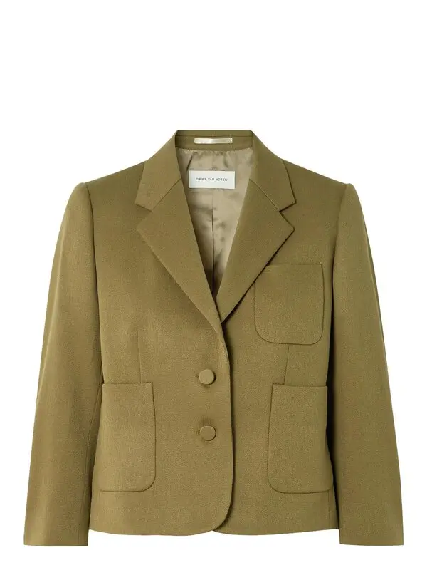 Dries Van Noten Wool-twill Blazer - Mustard