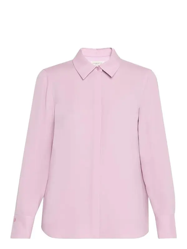 Lafayette 148 New York Scottie Silk Blouse - Lavender