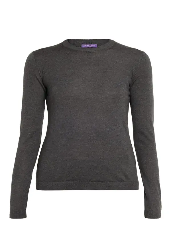 Ralph Lauren Cashmere Crewneck Sweater - Grey Heather