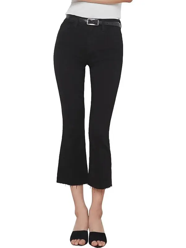 L'Agence Kendra High-rise Crop Flare Jeans - Black