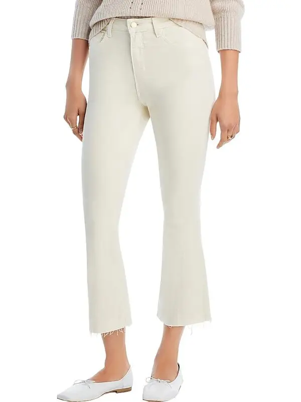 L'Agence Kendra High-rise Crop Flare Jeans - Vintage White
