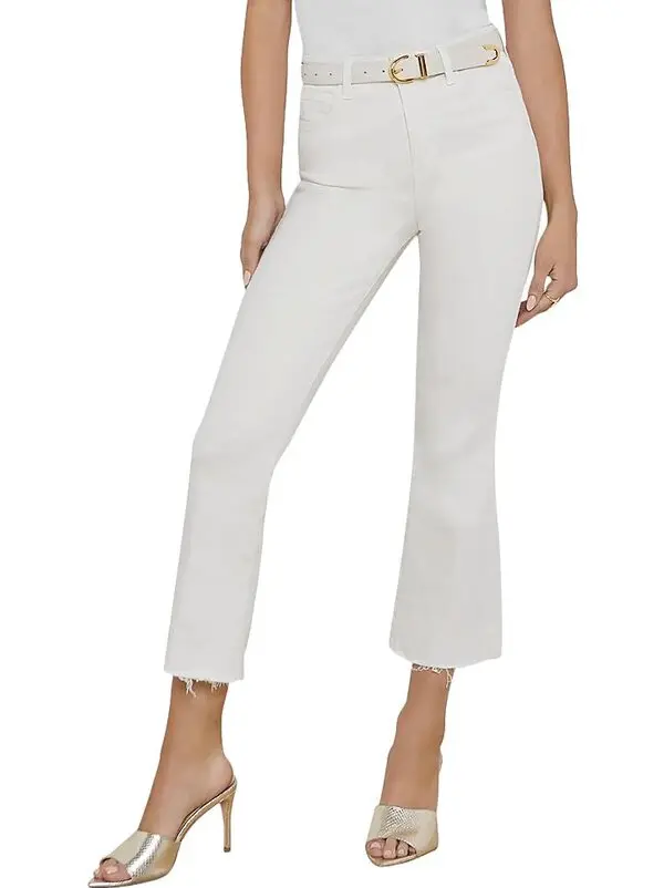 L'Agence Kendra High-rise Crop Flare Jeans - Vintage White