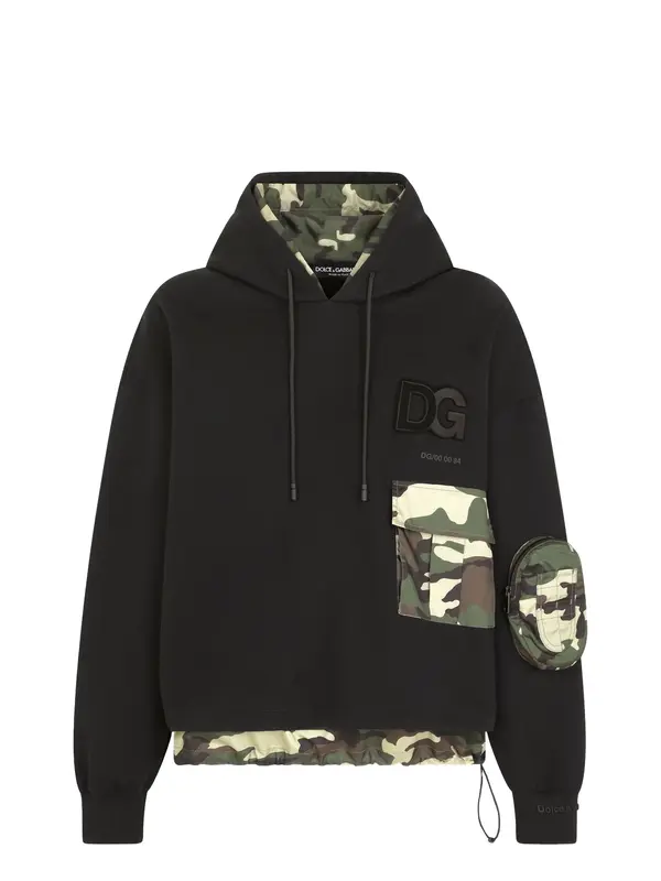 Dolce & Gabbana Camouflage-print Hoodie - Black