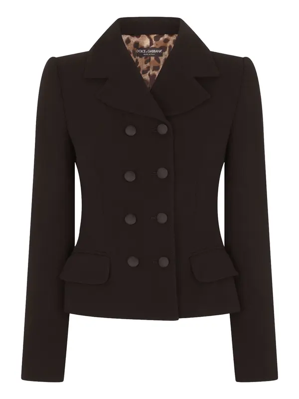 Dolce & Gabbana Double-breasted Virgin Wool Blazer - Black