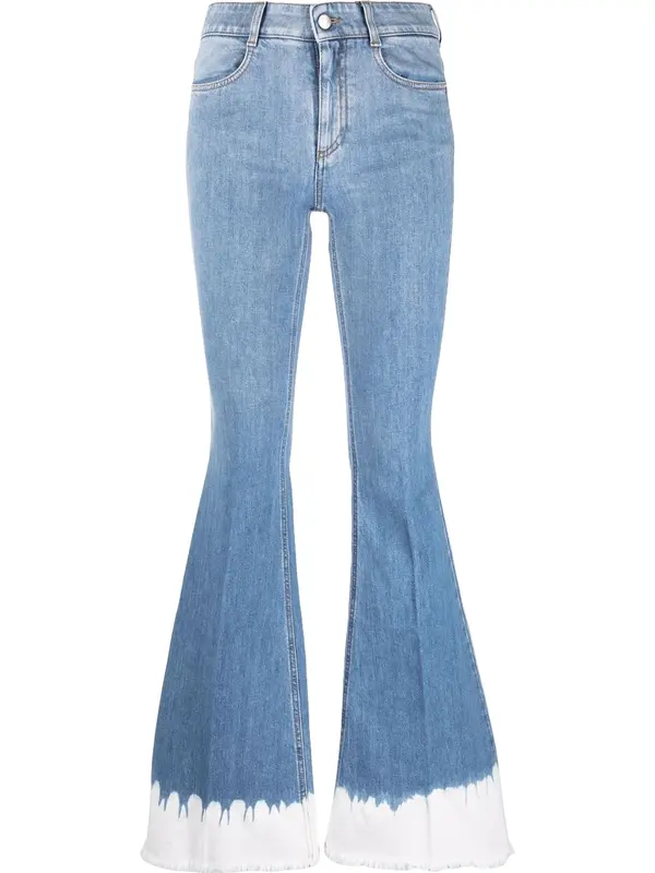 Stella McCartney 70's Dip Dye Flared Jeans - Blue