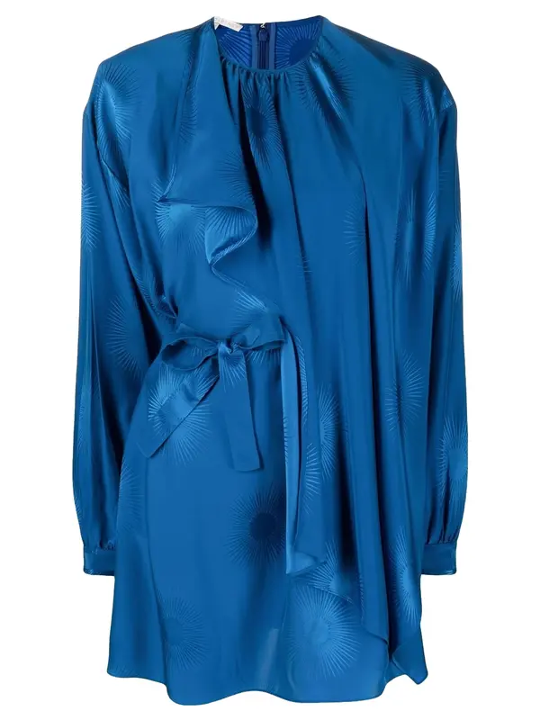 Stella McCartney Sun Motif Draped Dress - Blue