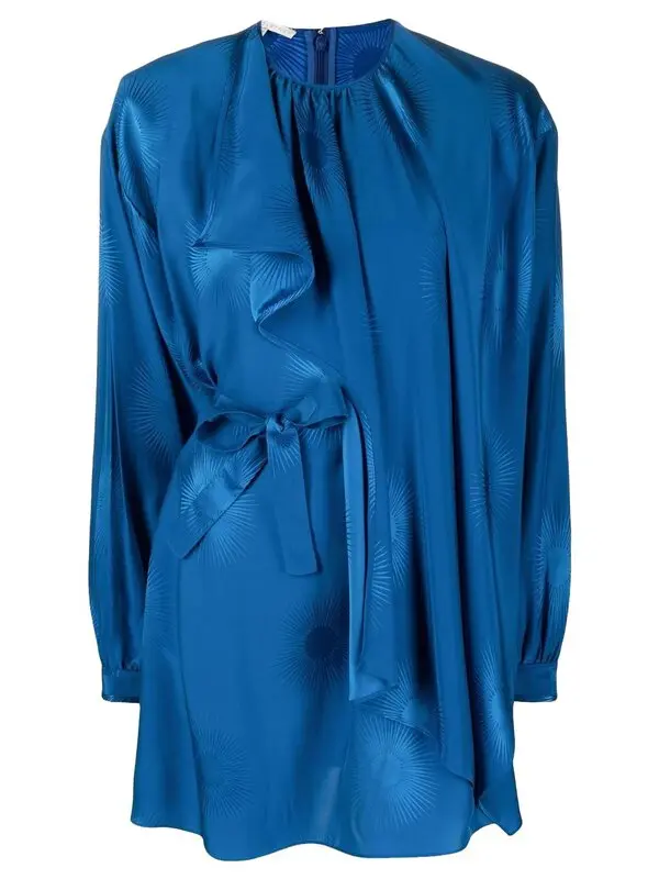 Stella McCartney Sun Motif Draped Dress - Blue