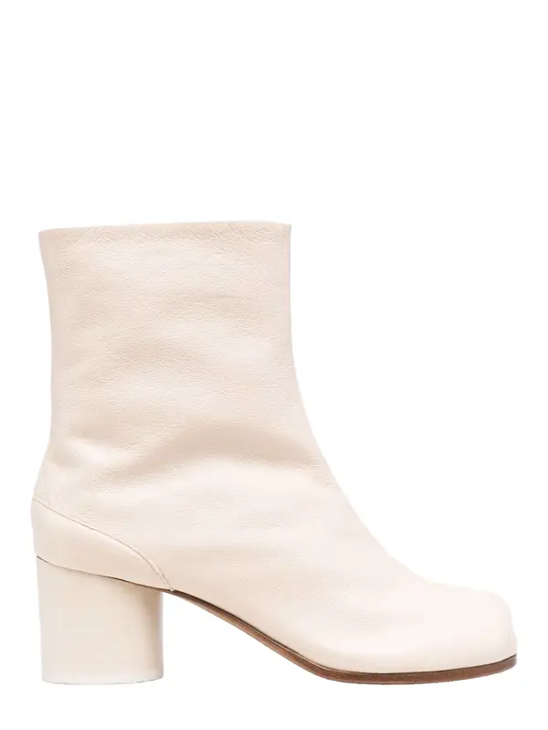 MAISON MARGIELA Tabi 60mm Leather Ankle Boots - White