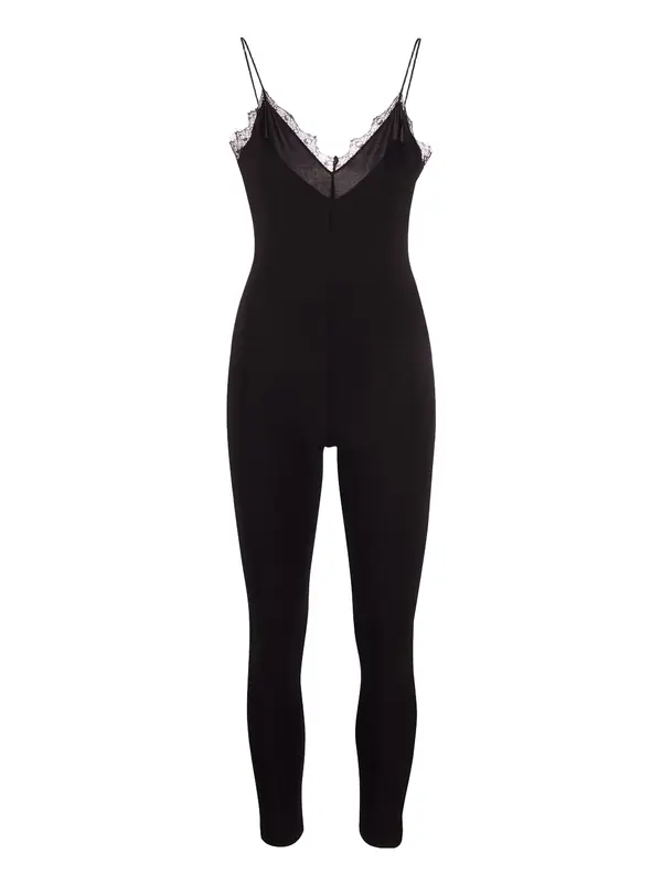 Alchemy Fashions X Lia Aram Lace-trim Bodysuit - Black