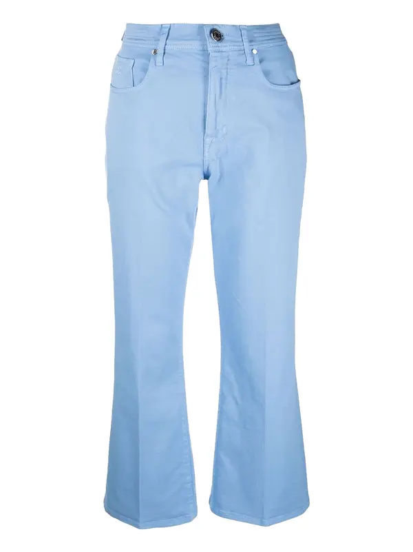 Jacob Cohen Cropped Wide-leg Jeans - Blue