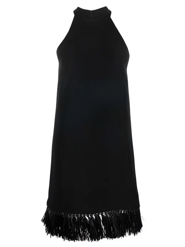 Moschino Sleeveless Tassel Fringed Dress - Black