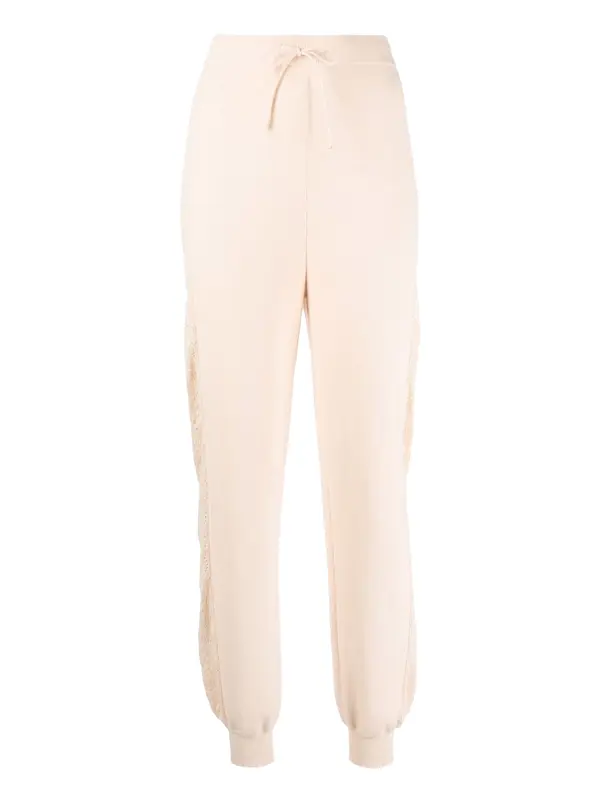 Moschino Knitted Track Pants - Neutrals