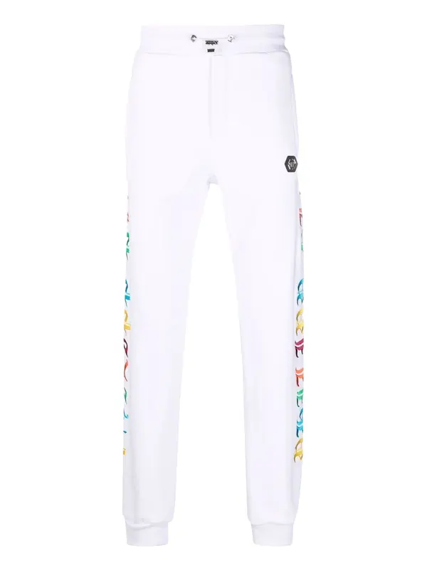 Philipp Plein Gothic Plein Logo Track Pants - White