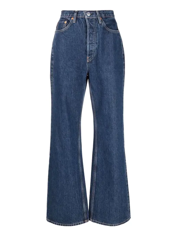 RE/DONE High-waisted Bootcut Jeans - Blue