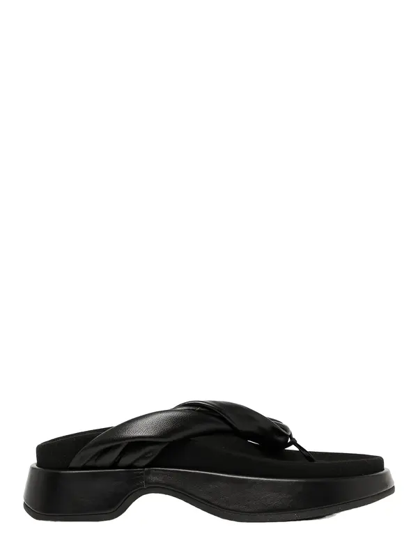 REIKE NEN Twist-strap Platform Flip-flops - Black