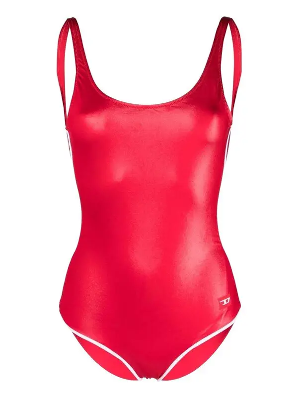 DIESEL® Logo Fitted Swimsuit - Red