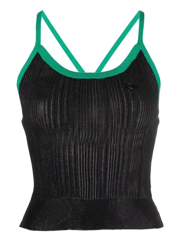 DIESEL® Pleated Two-tone Vest - Black