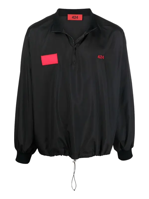 424 Logo-embroidered Windbreaker Jacket - Black