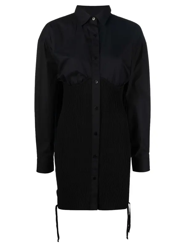 ANDREĀDAMO Structured Shirt Dress - Black
