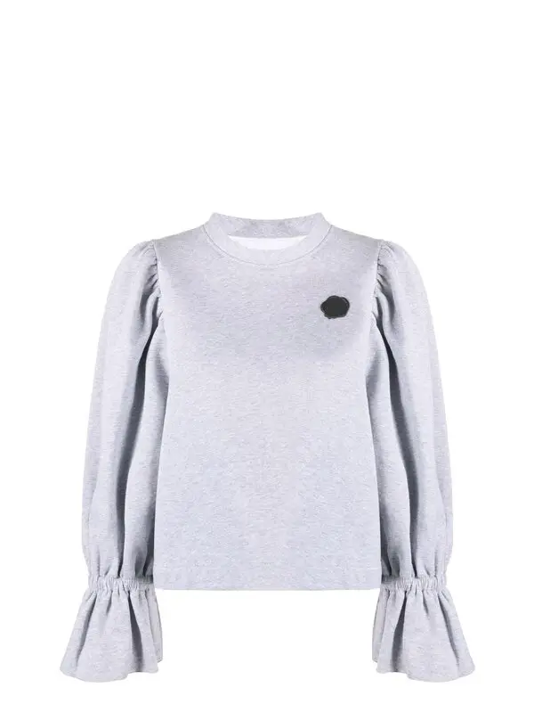 Viktor & Rolf Cotton Puff Sleeve Sweater - Grey