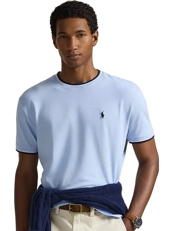 Ralph Lauren Classic Fit Stretch Mesh T-shirt - Office Blue