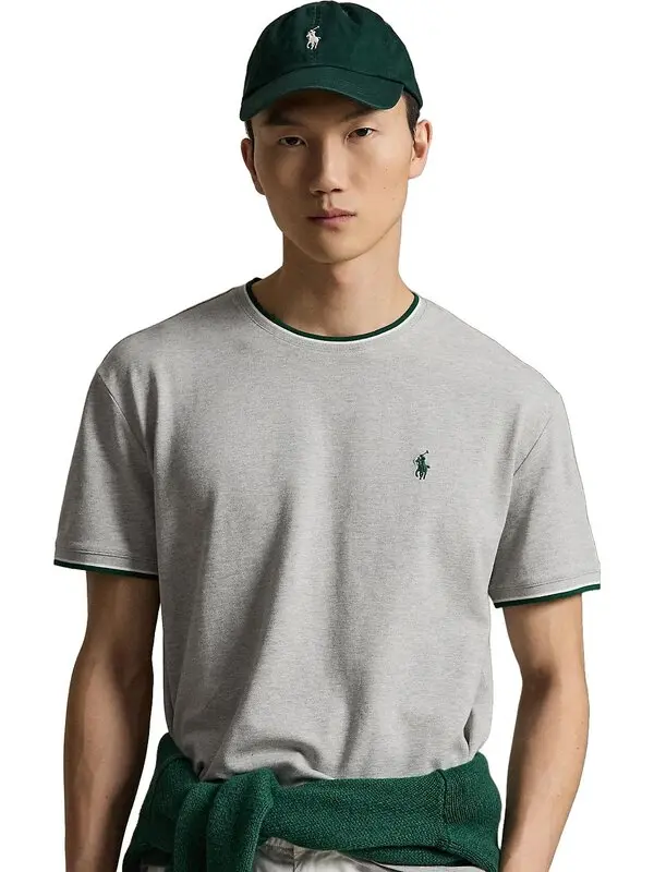 Ralph Lauren Classic Fit Stretch Mesh T-shirt - Spring Heather