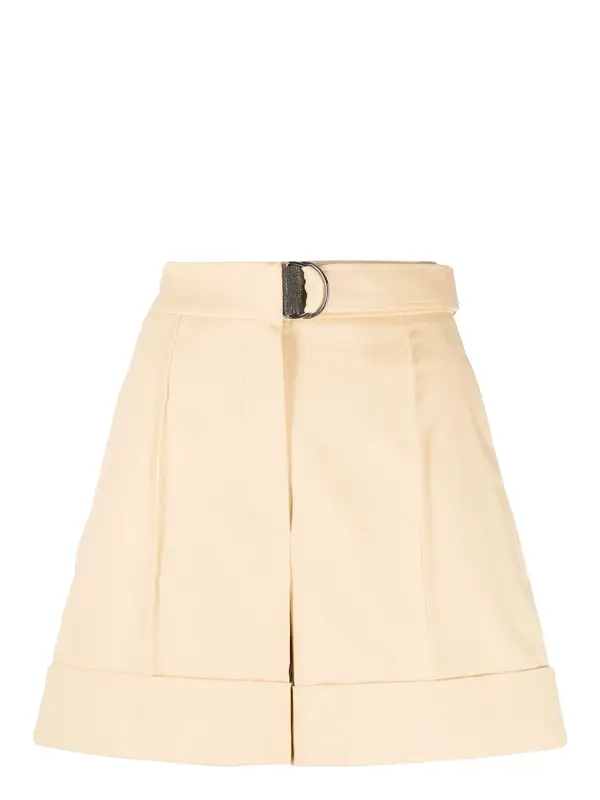 Brunello Cucinelli Belted High-waisted Tailored Shorts - Neutrals