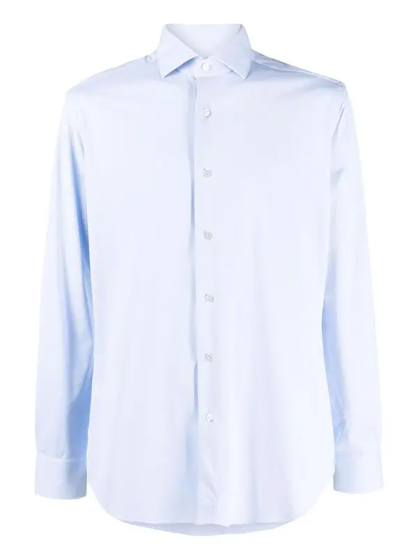XACUS Long-sleeved Fitted Shirt - Blue