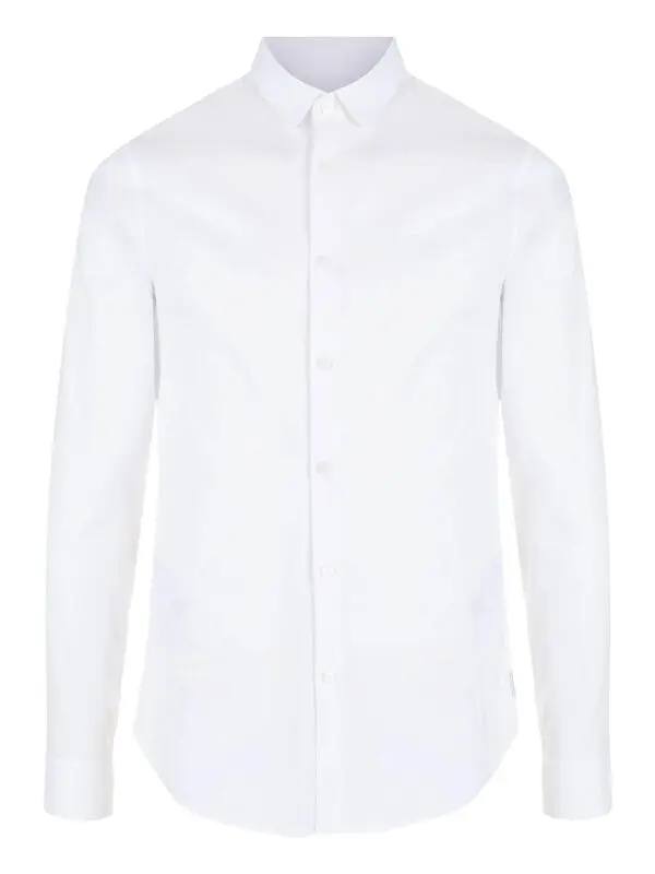 Armani Exchange Long-sleeve Cotton Shirt - White