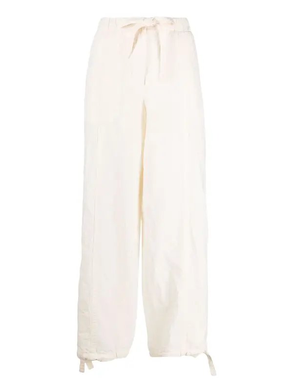JIL SANDER Tied-waist Trousers - White