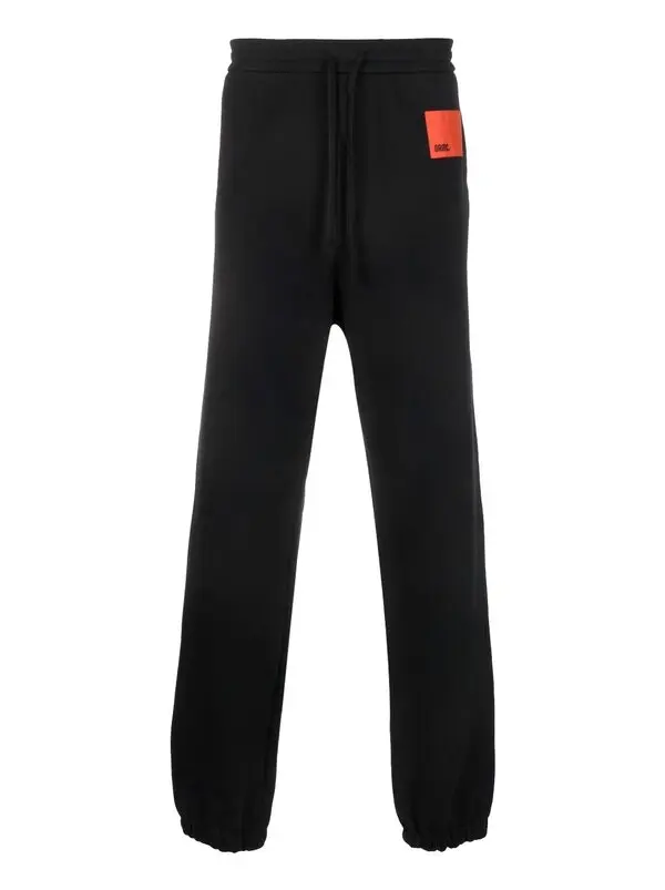OAMC Logo-patch Cotton Track Pants - Black